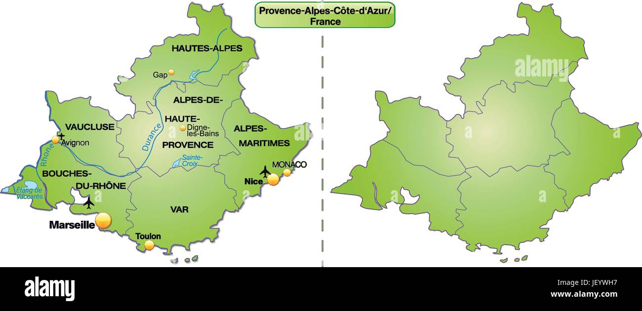 Map of provence Stock Vector Images - Alamy