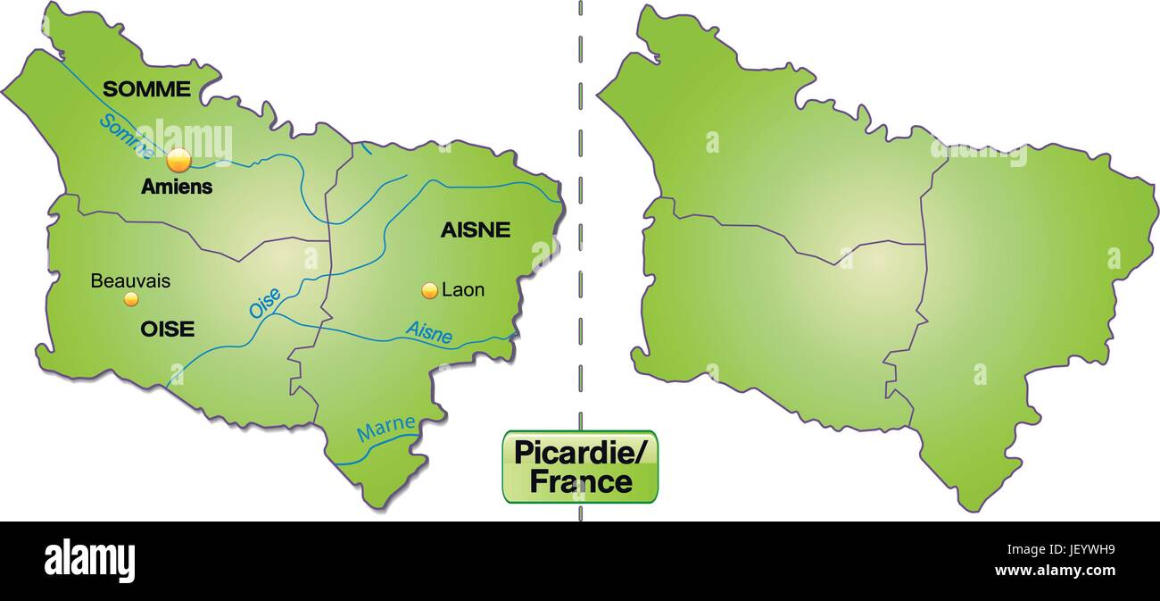 Map of picardy Stock Vector Images - Alamy