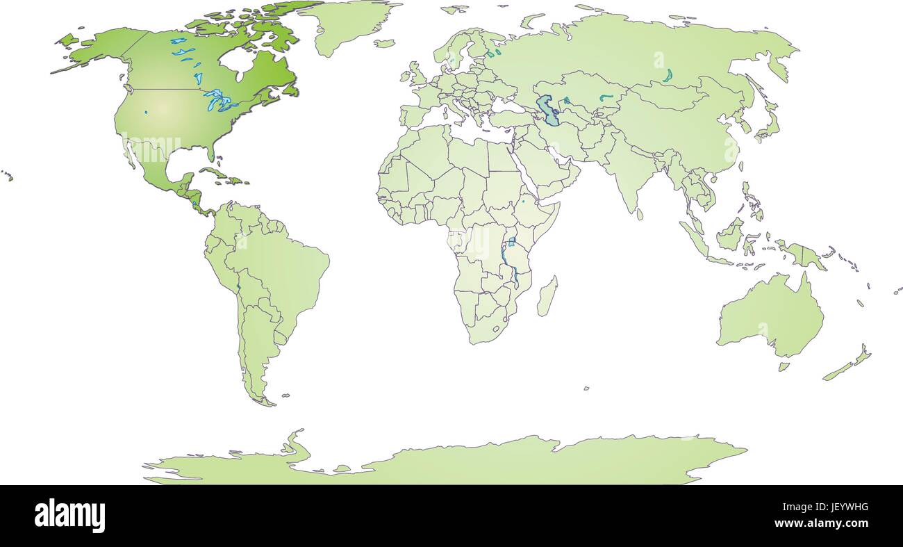 map of north america with borders in green Stock Vector Image & Art - Alamy