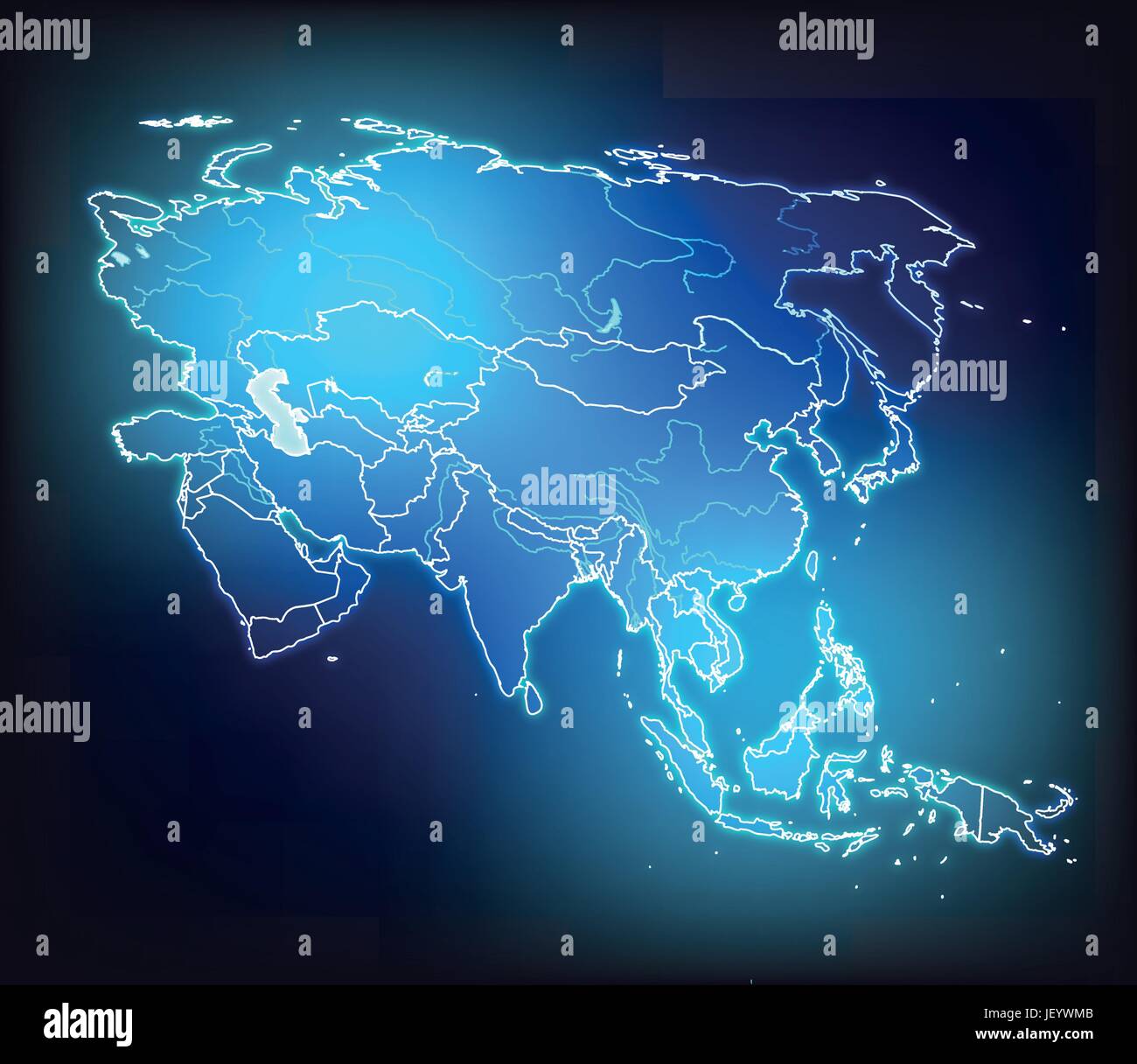 card, atlas, map of the world, map, asia, neon, card, outline ...