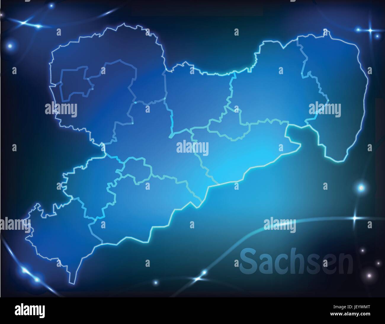 map of saxony with borders in bright colors Stock Vector Image & Art ...