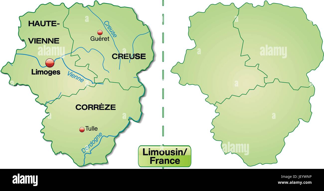 Limousin region map Stock Vector Images - Alamy