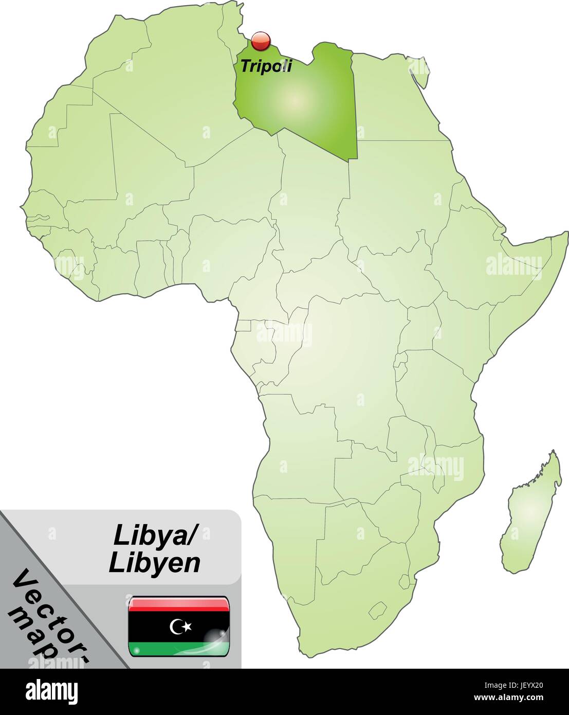 island map of libya with capitals in green Stock Vector Image & Art - Alamy
