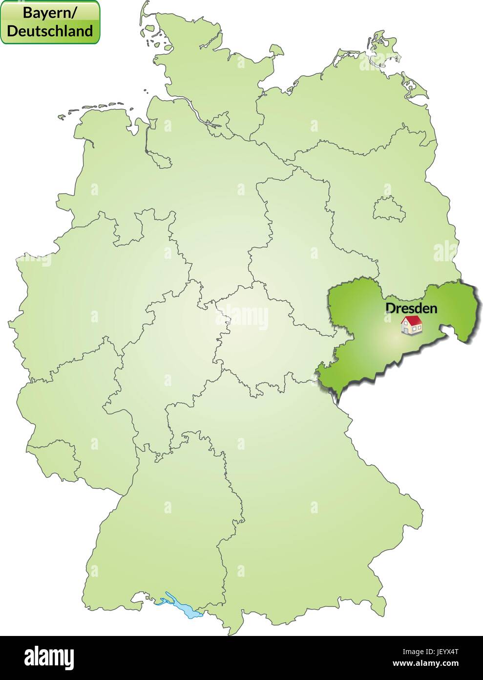 map of saxony with capitals in green Stock Vector Image & Art - Alamy