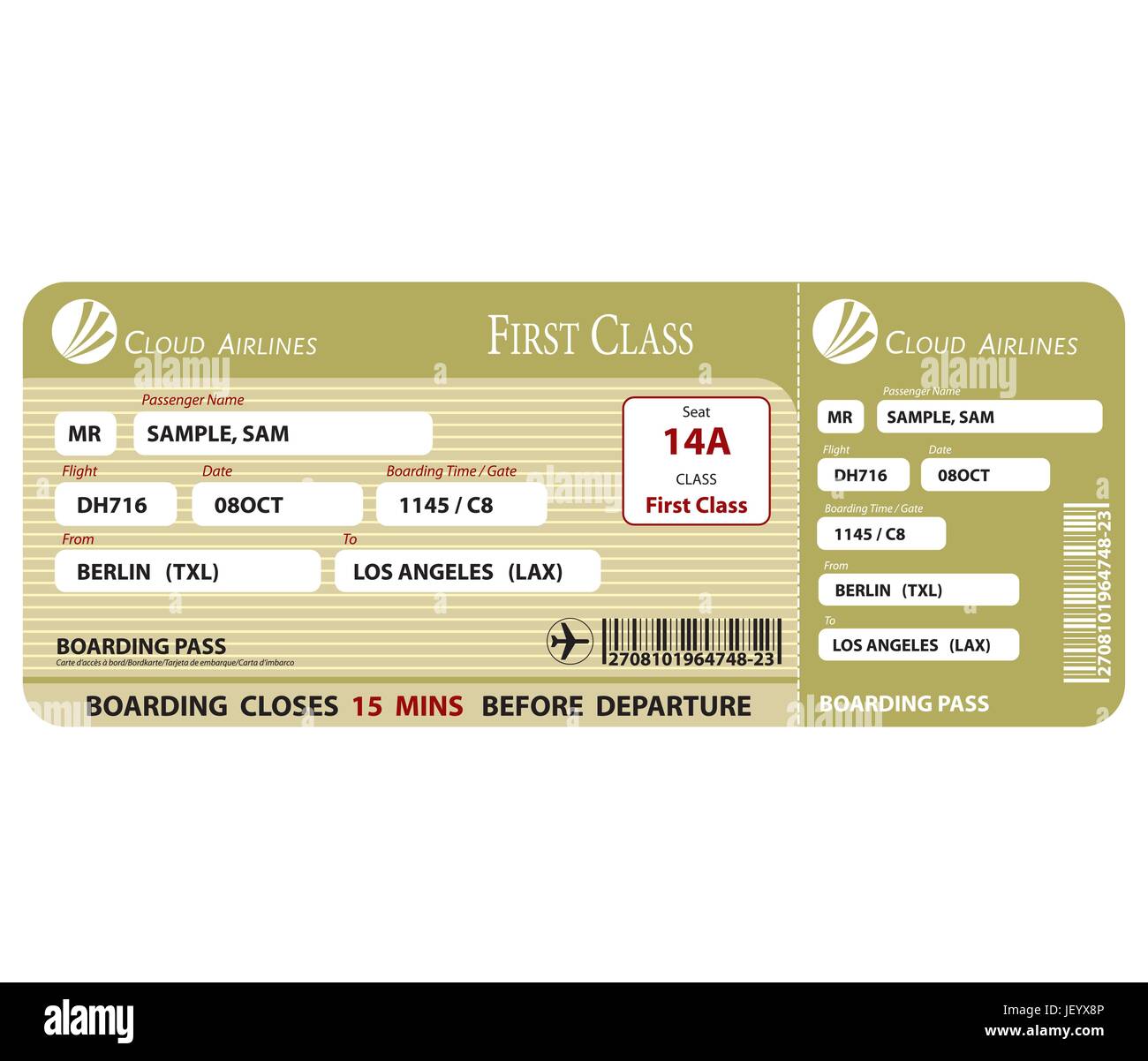 Paper ticket travel on Stock Vector Images - Alamy