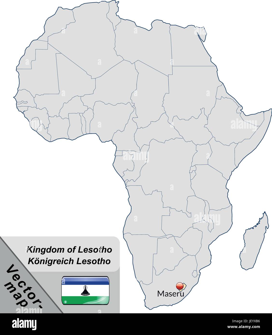 Map of lesotho hi-res stock photography and images - Alamy