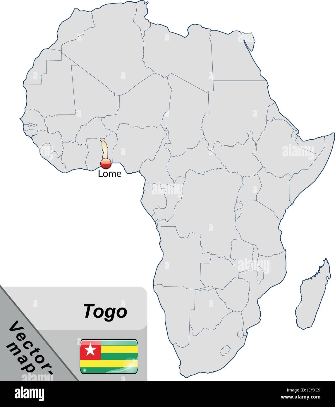 Africa Map Togo