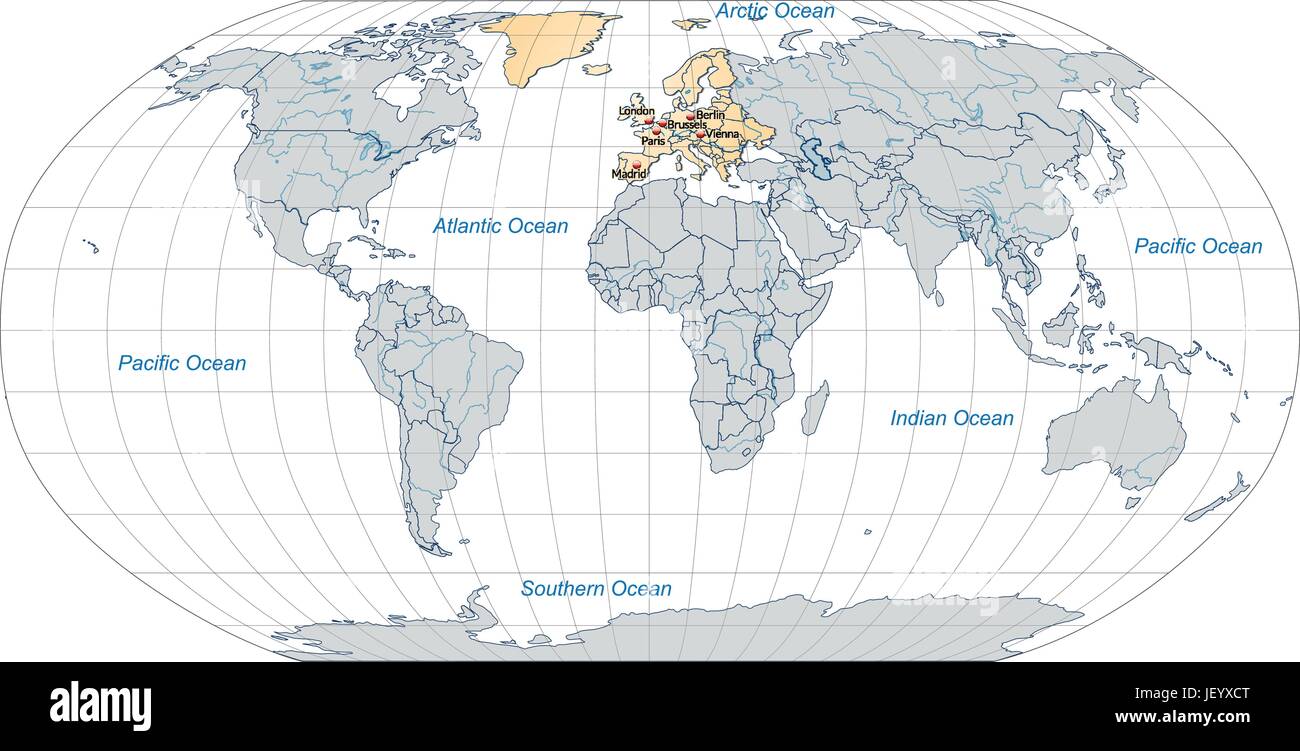 Map europe borders in pastel hi-res stock photography and images - Alamy