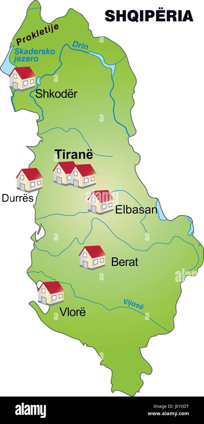 Albanienkarte Stock Vector Images - Alamy