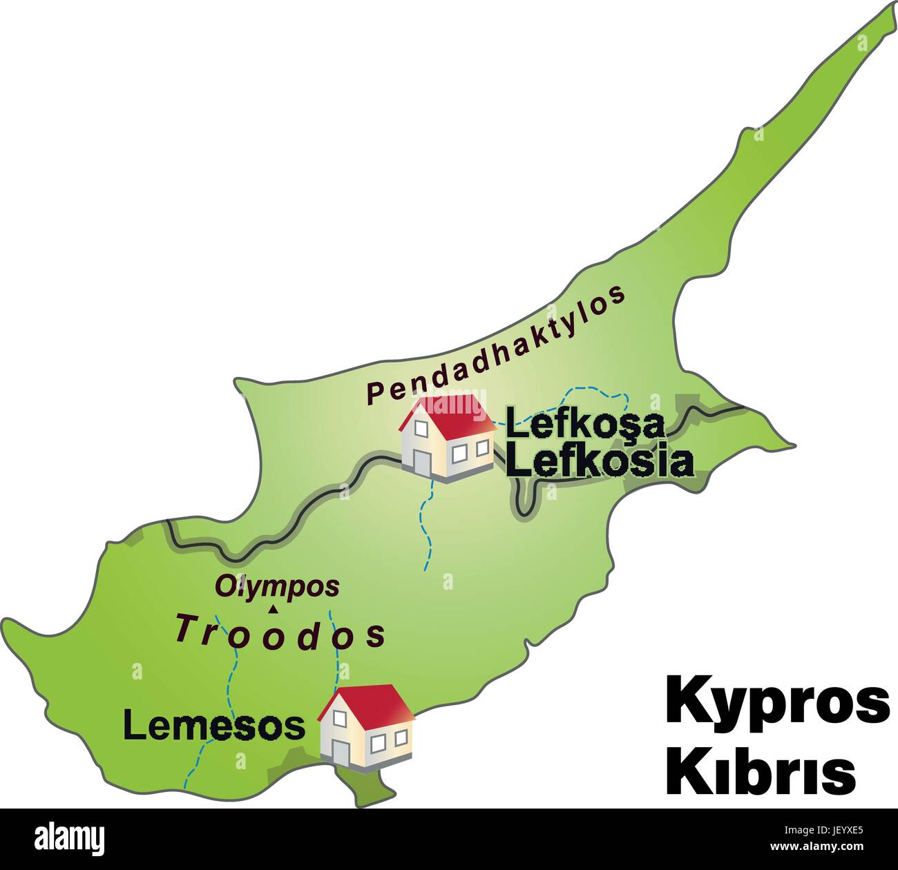 map of cyprus as an infograph in green Stock Vector Image & Art - Alamy