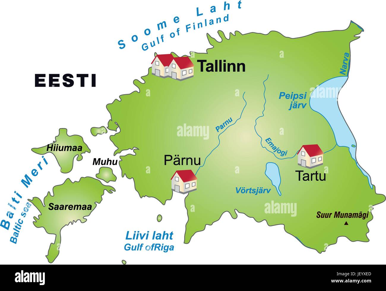 Map od estonia hi-res stock photography and images - Alamy