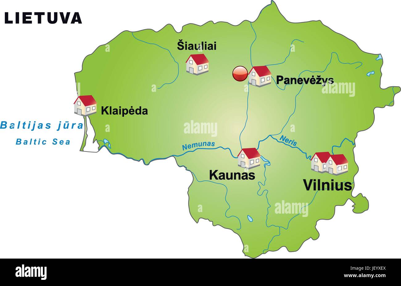 Litauenkarte hi-res stock photography and images - Alamy