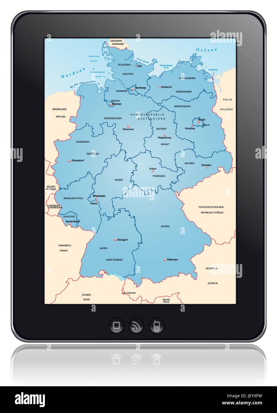 Germany map satellite geography hi-res stock photography and images - Alamy