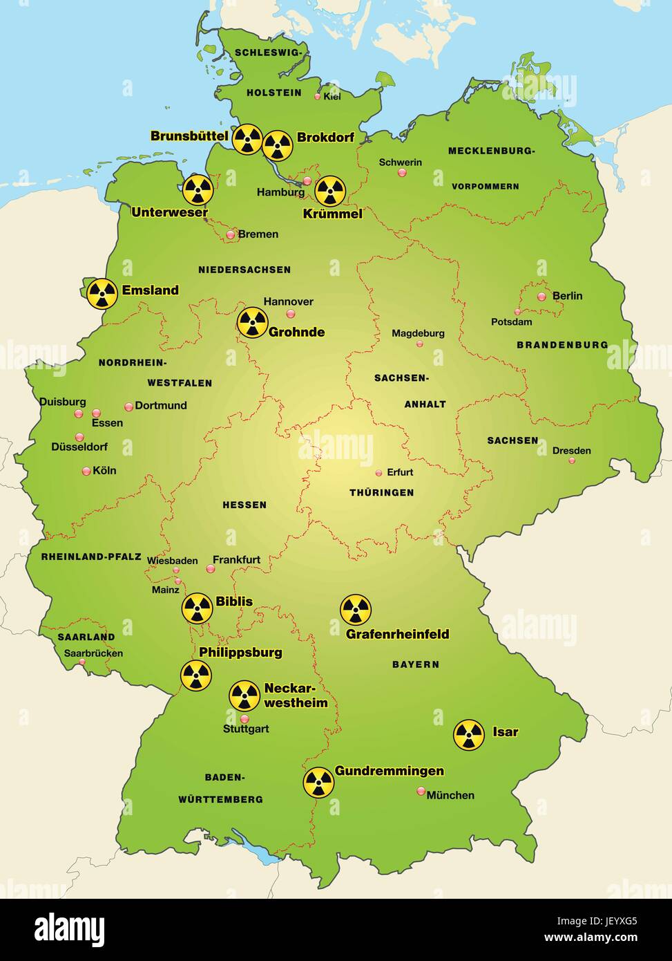 Nuclear Power Stations Map