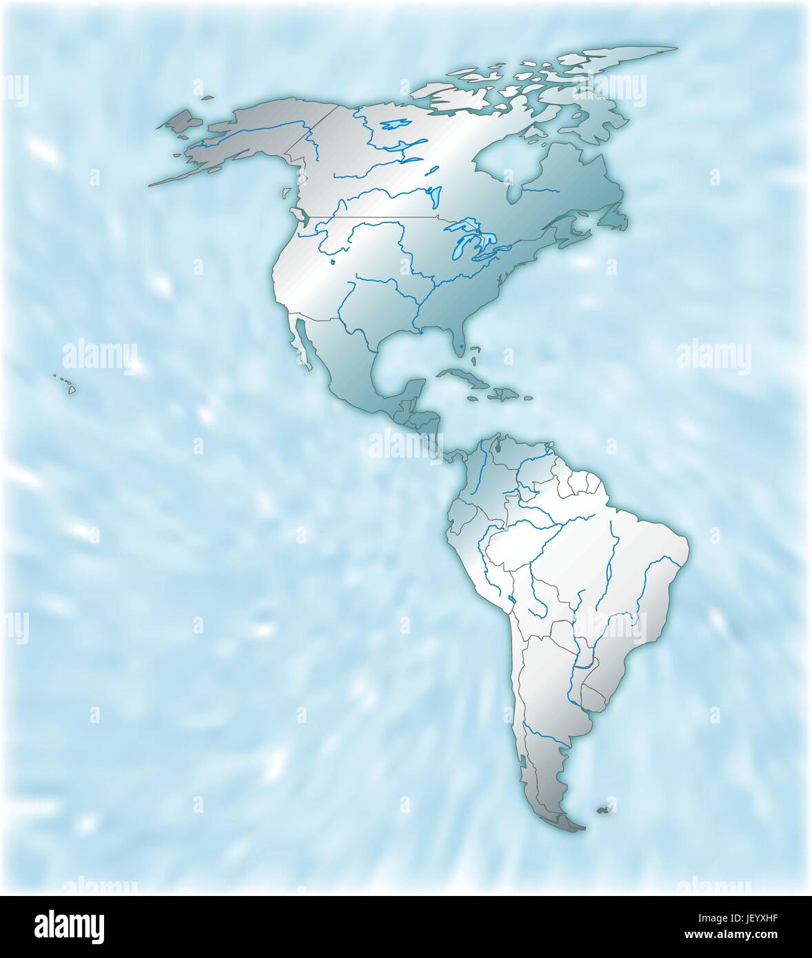 island map of america as an overview map in blue Stock Vector Image ...