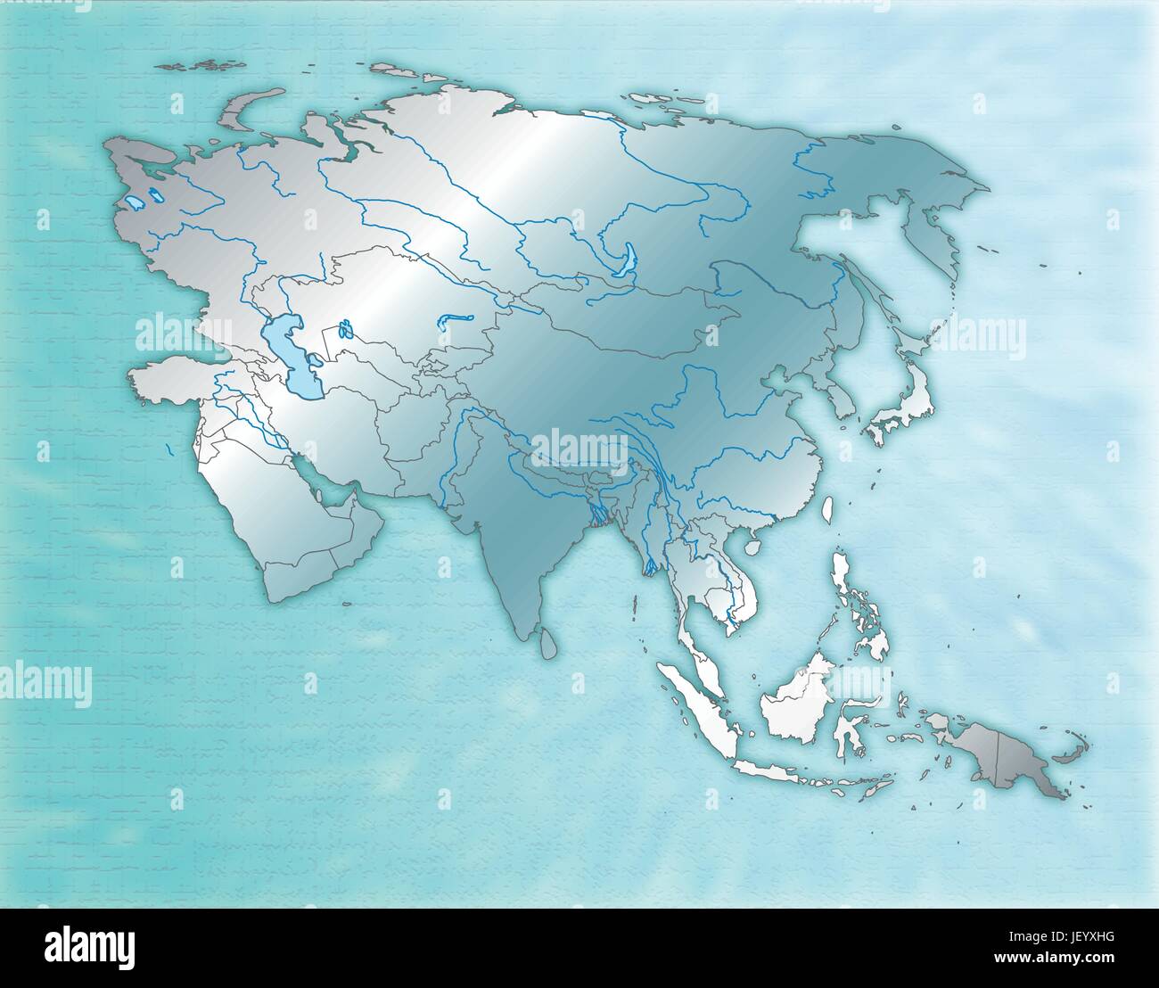 asia, card, outline, borders, atlas, map of the world, map, asienkarte ...