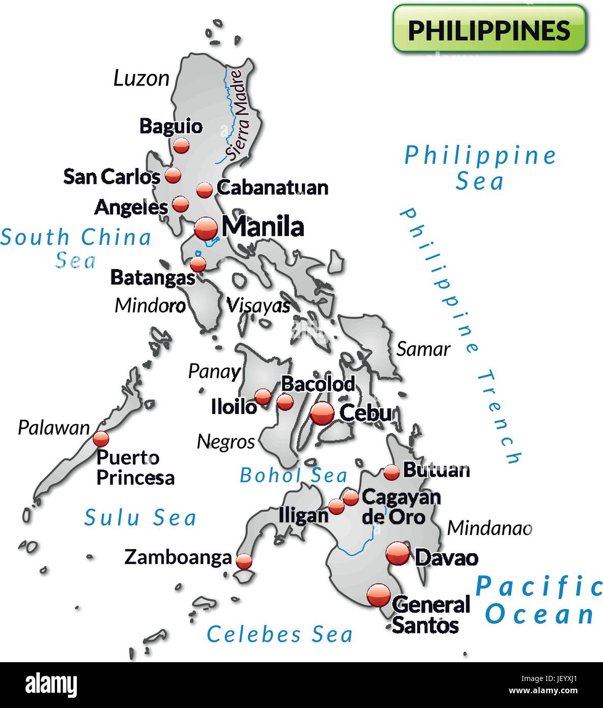 Cebu philippines map hi-res stock photography and images - Alamy