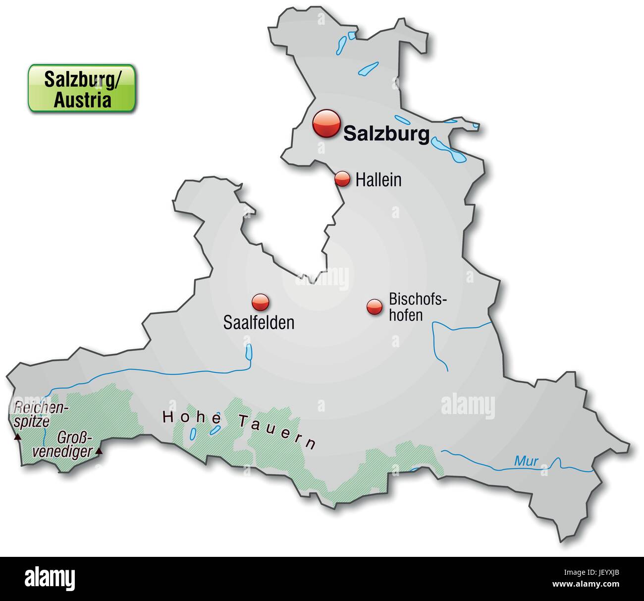 Salzburg map Stock Vector Images - Alamy