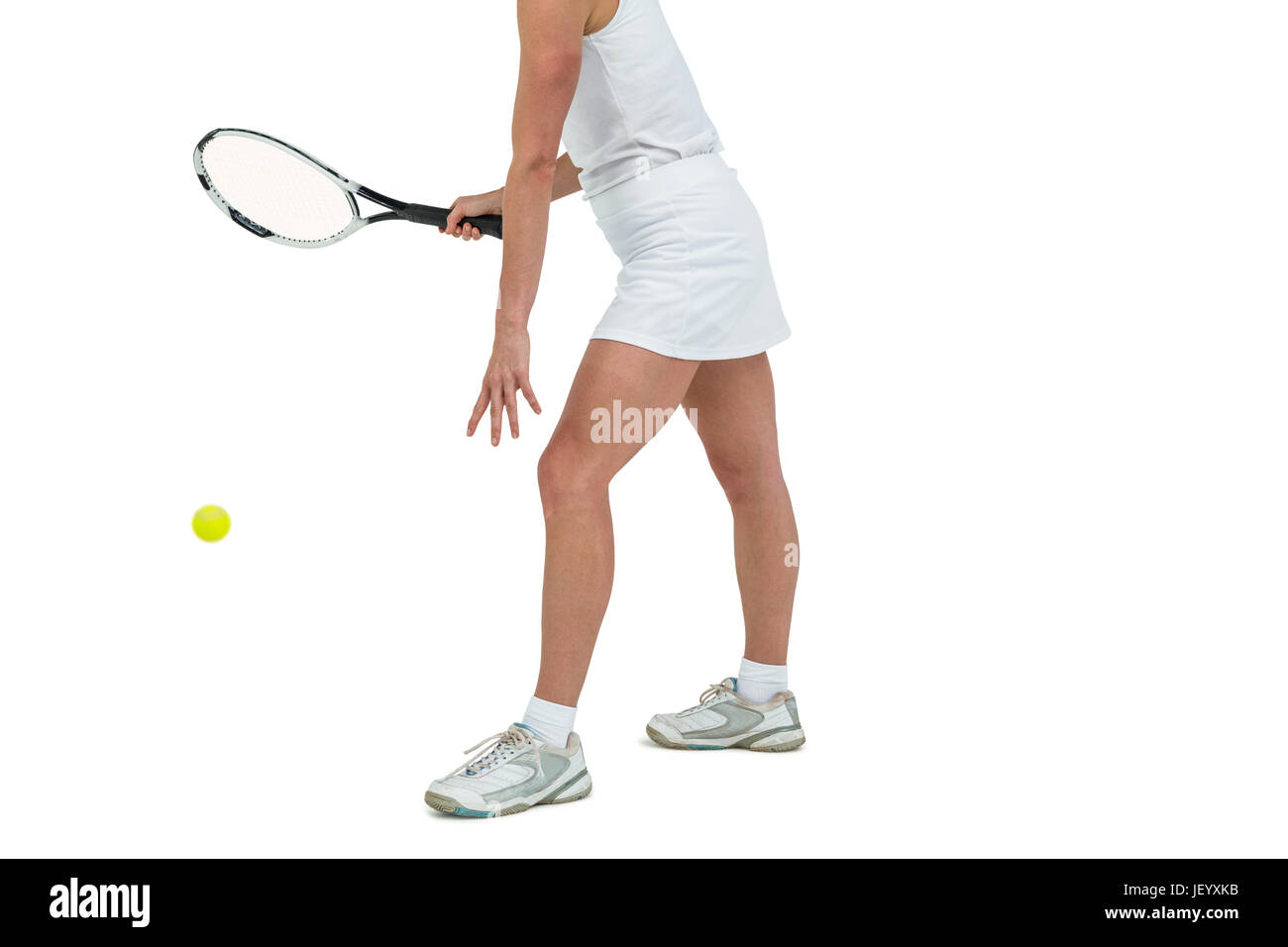 Athlete playing tennis with a racket Stock Photo - Alamy