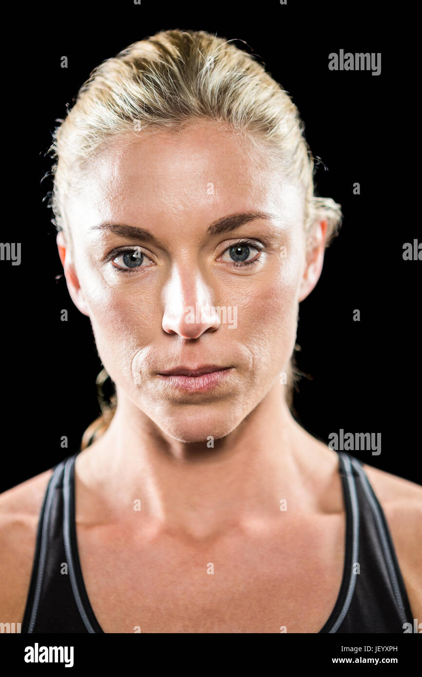 Portrait of female athlete Stock Photo - Alamy