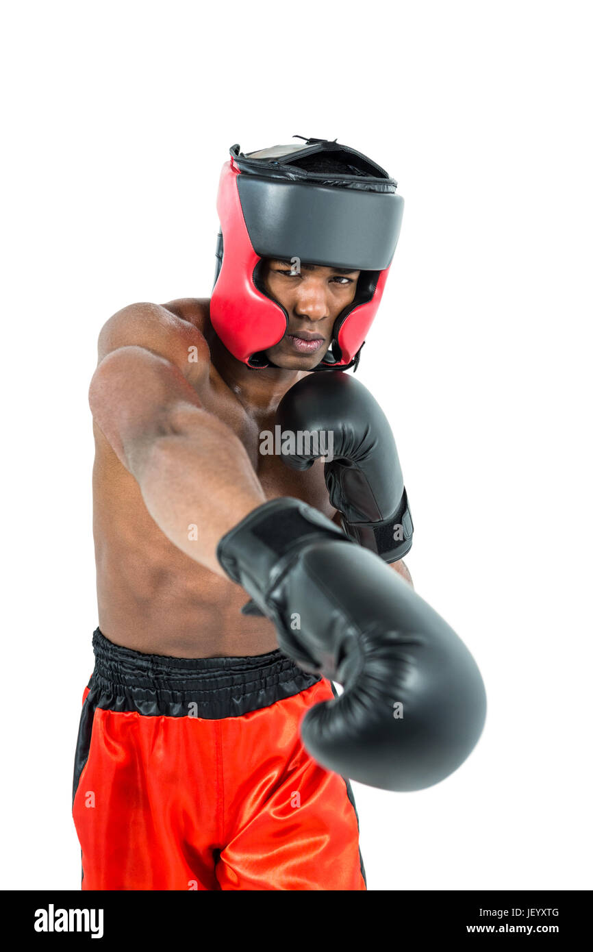 Male boxer hitting camera isolated hi-res stock photography and images ...