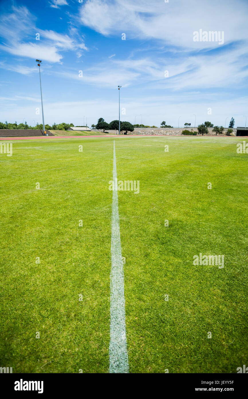 Boundary line of a playing field Stock Photo - Alamy