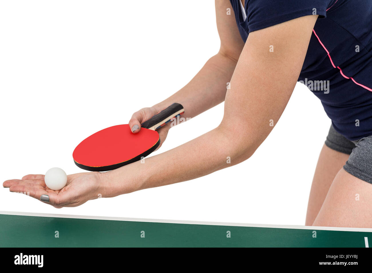 Female athlete playing table tennis Stock Photo - Alamy