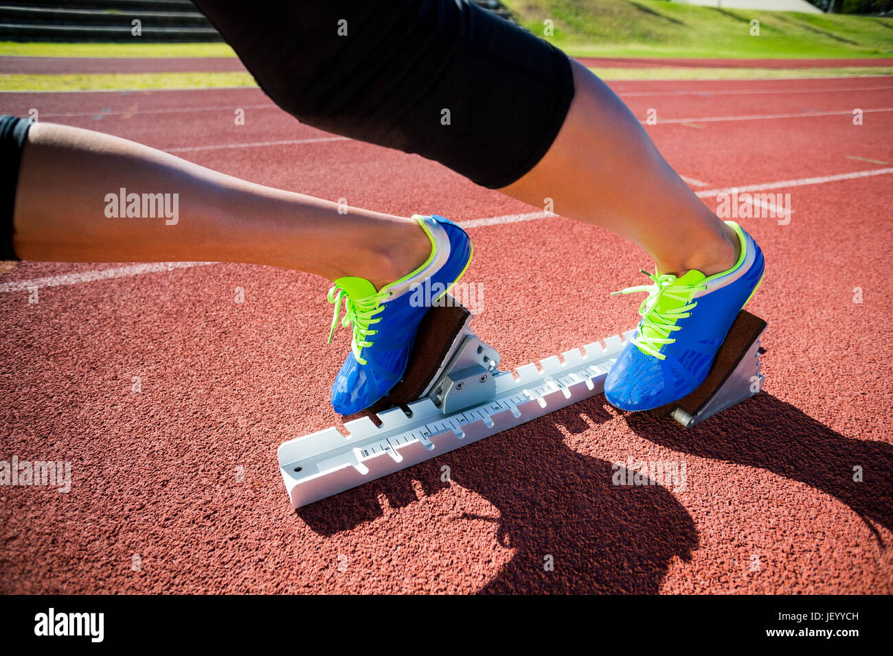 Female athlete ready to run Stock Photo - Alamy