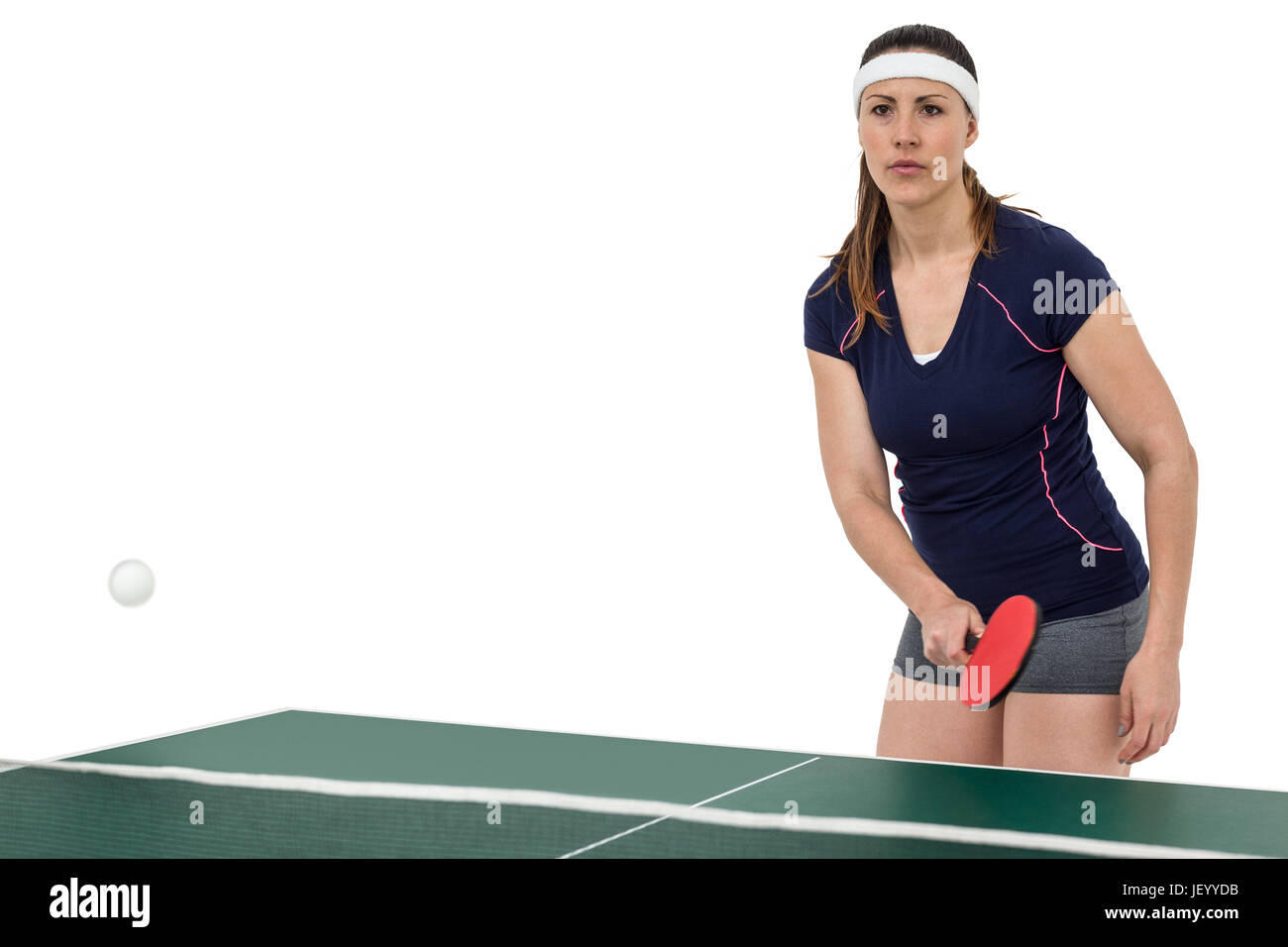 Female athlete playing table tennis Stock Photo - Alamy