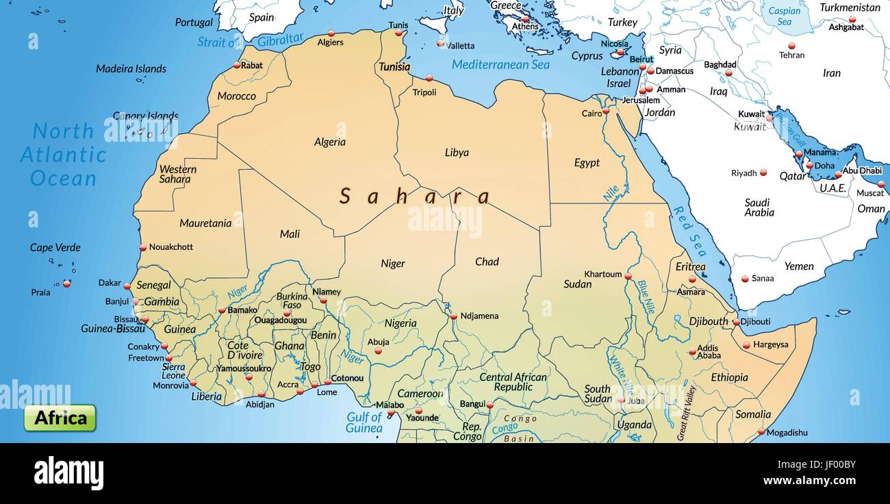 africa, card, outline, borders, atlas, map of the world, map ...