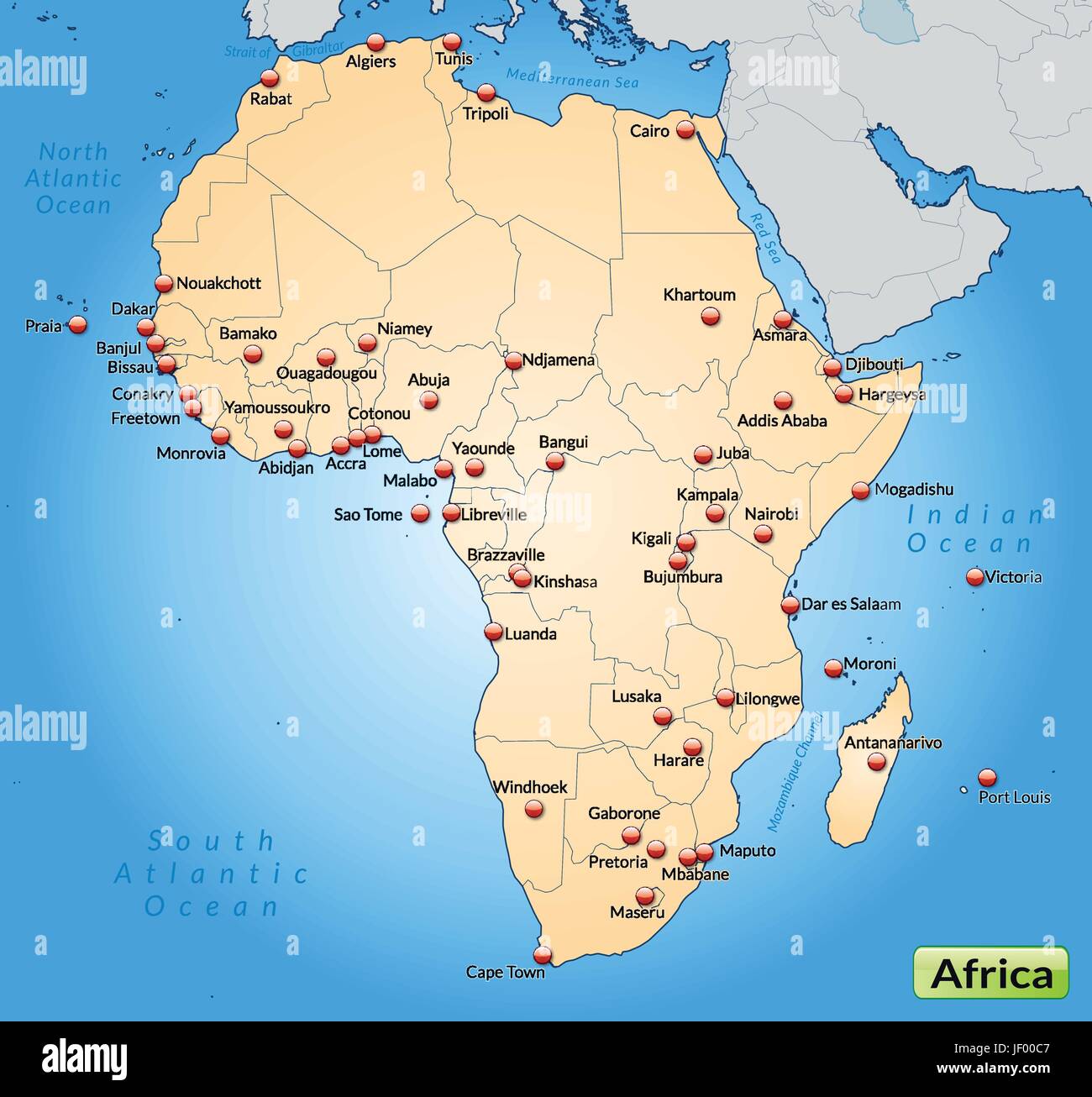 Africa Capital Cities Map Colonial Capitals In Africa. Source: