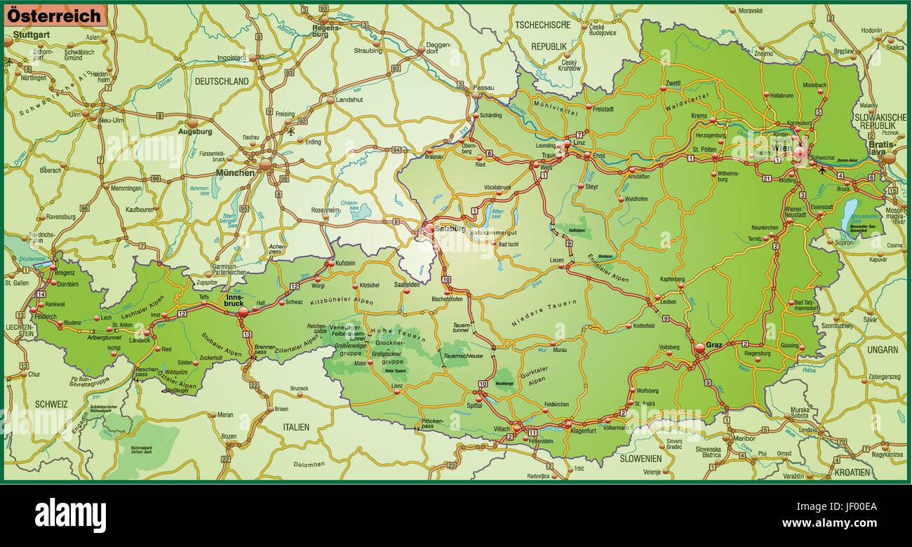 Sterreichkarte Stock Vector Images - Alamy