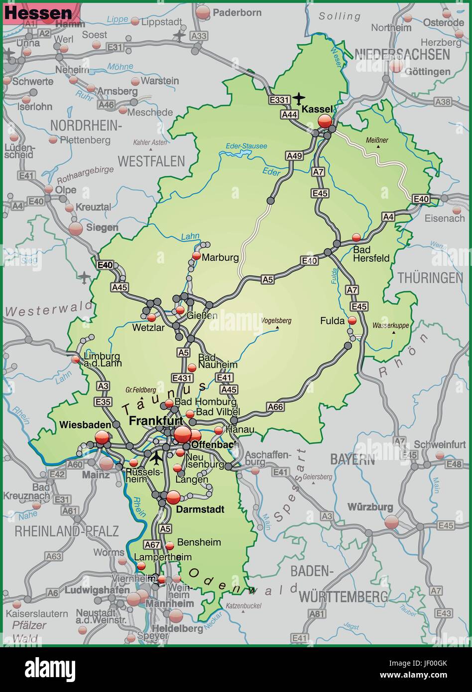 traffic, transportation, hesse, motorway, highway, card, state ...