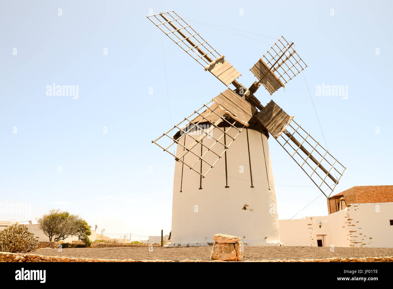 Classic Vintage Windmill Building Stock Photo - Alamy