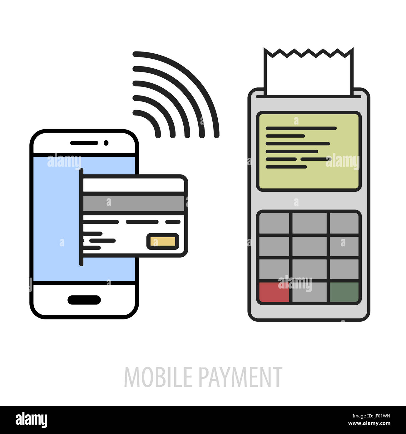Mobile payment concept Cut Out Stock Images & Pictures - Alamy