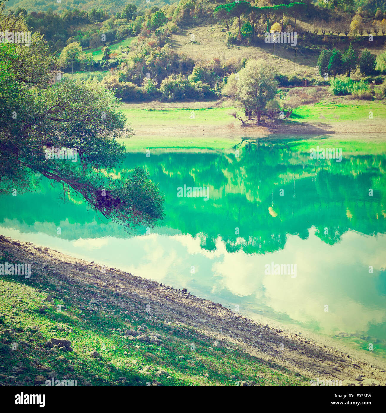 Shore of the Lake Stock Photo - Alamy