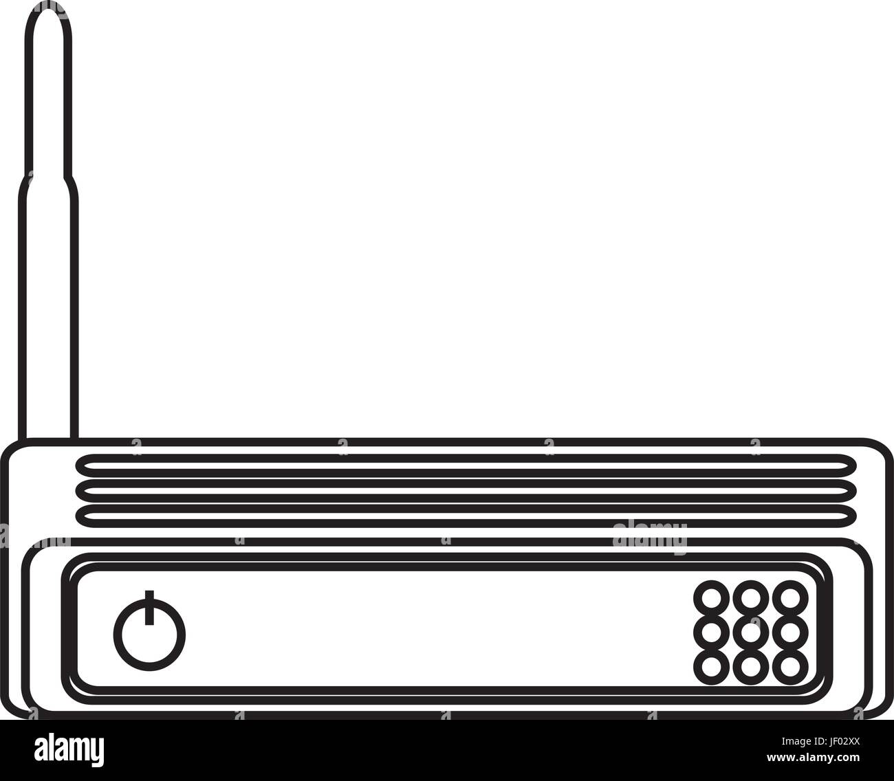 isolated wireless router Stock Vector Image & Art - Alamy