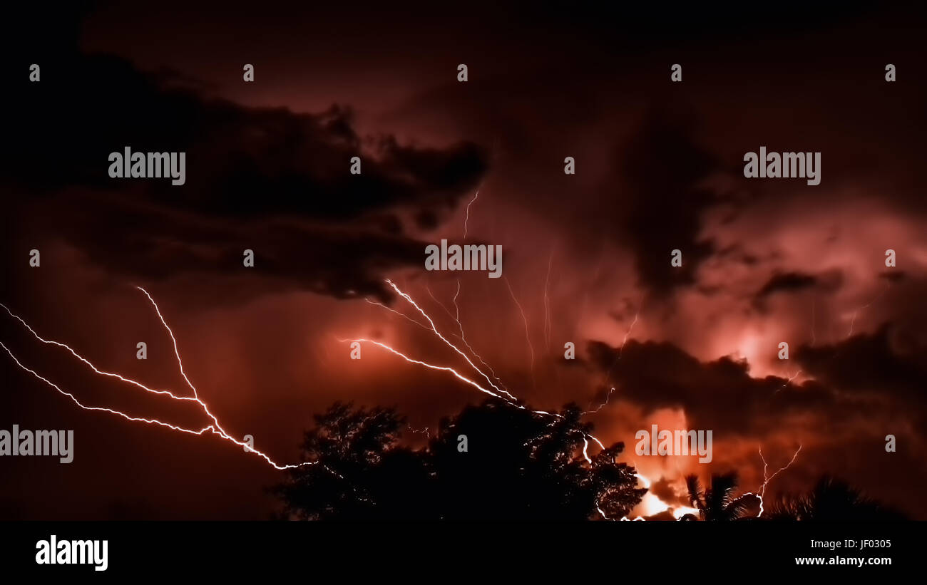 Lightning Over Florida, USA Stock Photo - Alamy