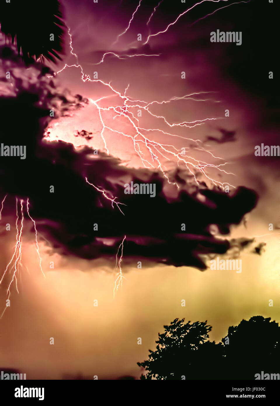 Lightning Over Florida, USA Stock Photo - Alamy
