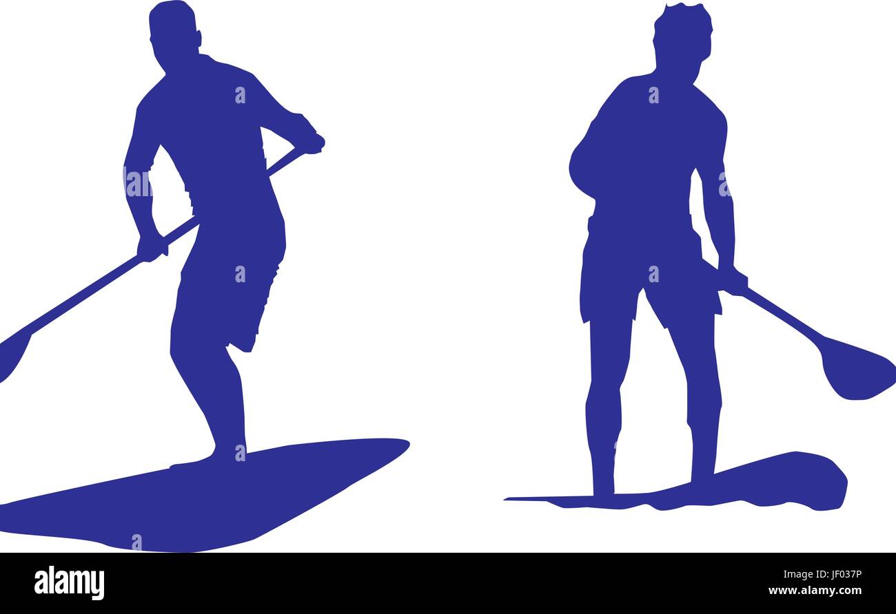 Sup stand up paddle Stock Vector Images - Alamy