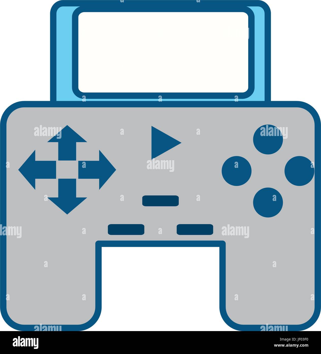 Blue wireless gamepad icon isolated Stock Vector Images - Alamy