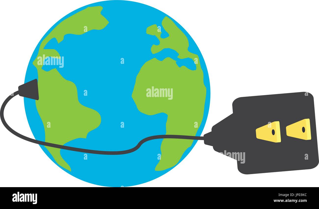 isolated earth electric plug Stock Vector Image & Art - Alamy