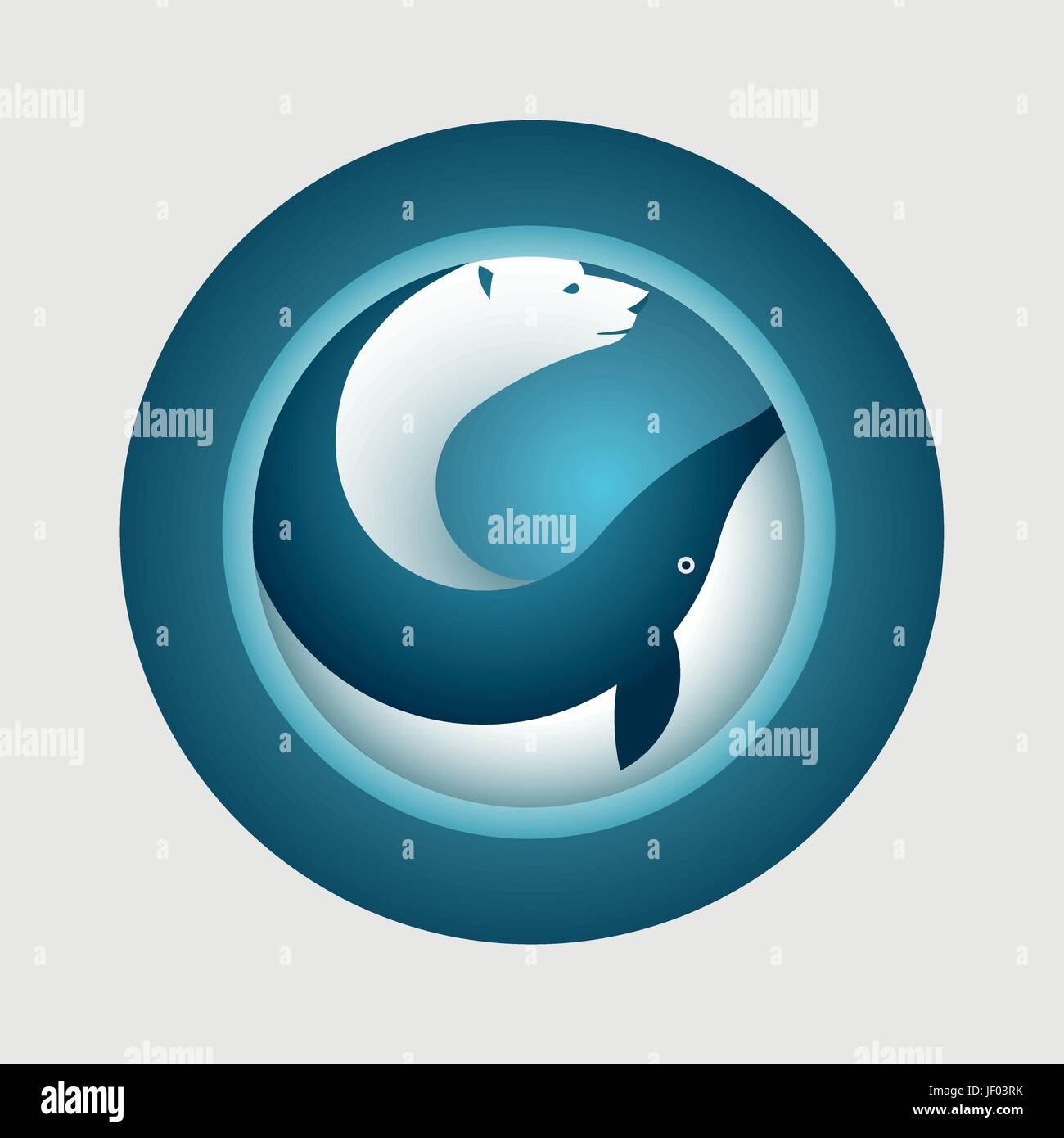 Blue whale arctic Stock Vector Images - Alamy