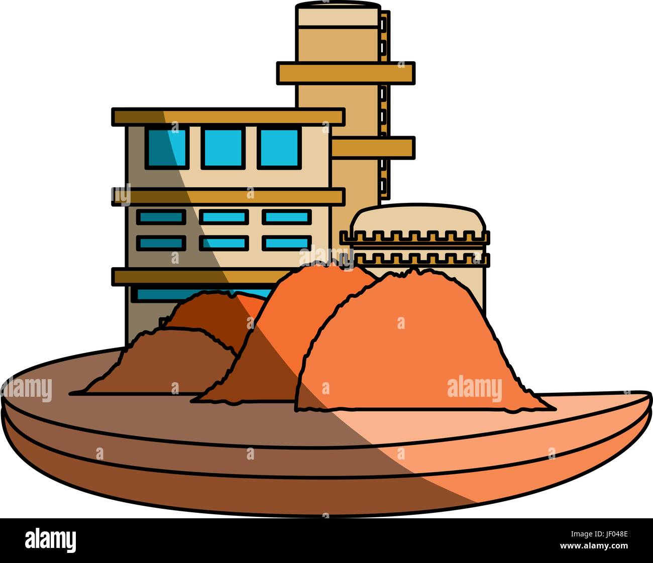 isolated sand factory building Stock Vector Image & Art - Alamy
