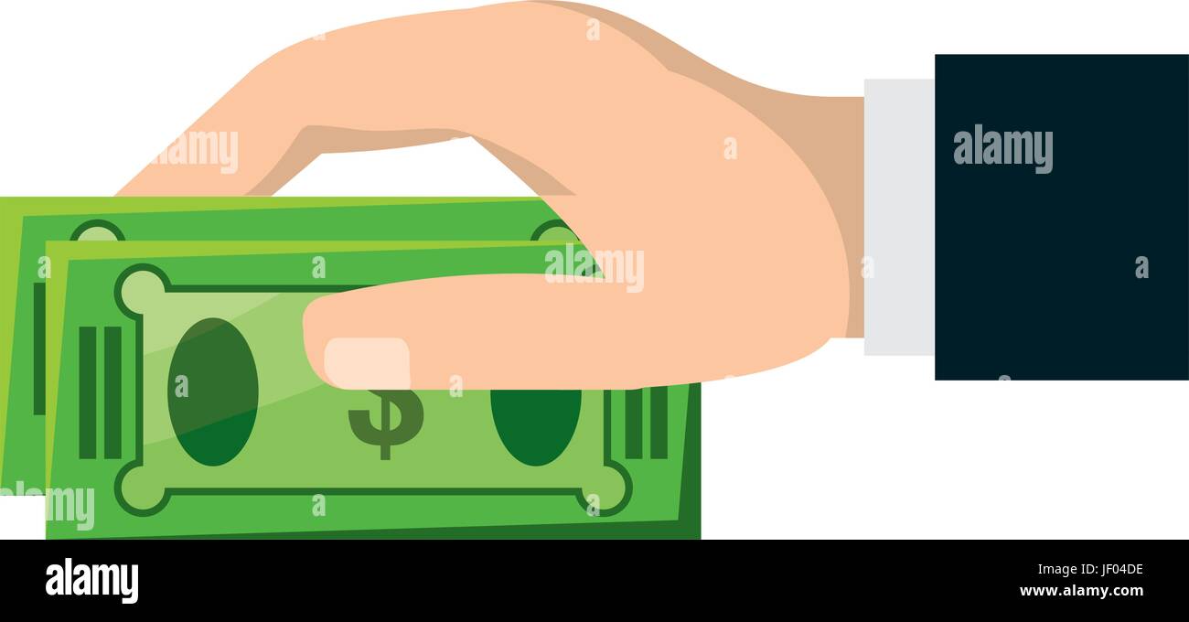 isolated hand taking money Stock Vector Image & Art - Alamy
