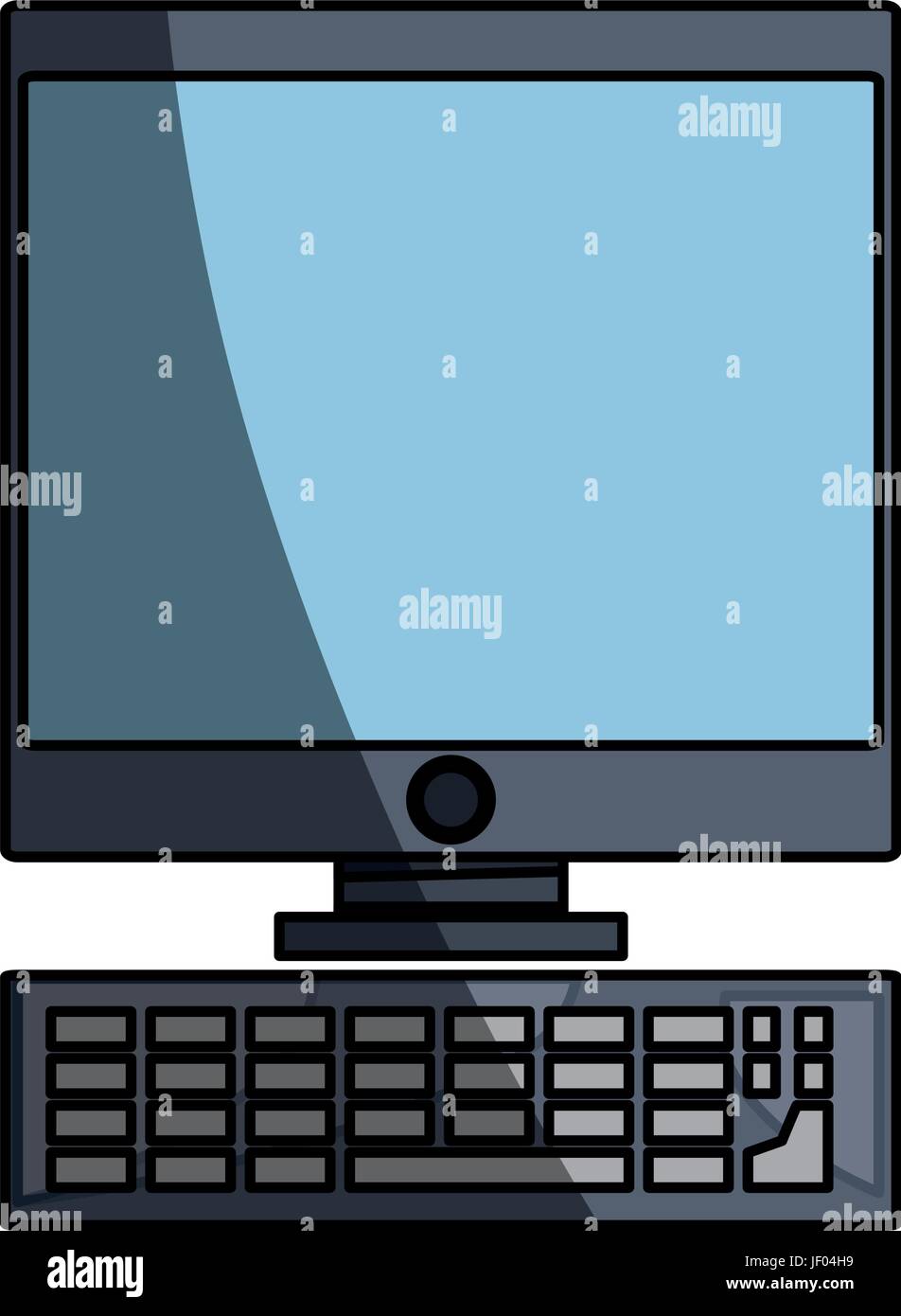 Desk computer technology Stock Vector Image & Art - Alamy