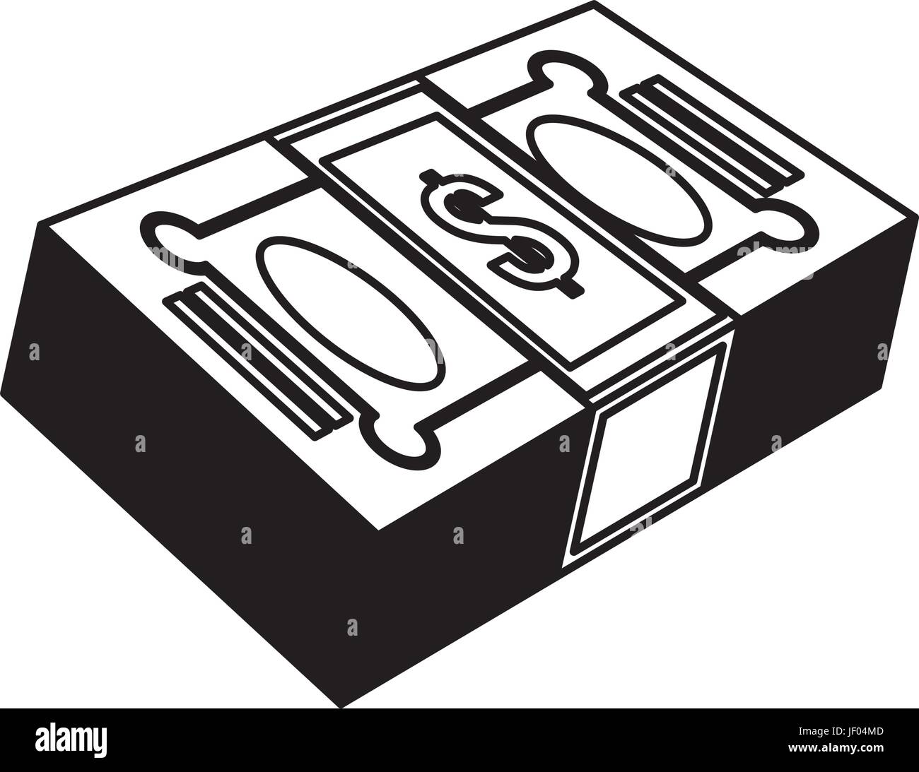 isolated green money bills Stock Vector Image & Art - Alamy