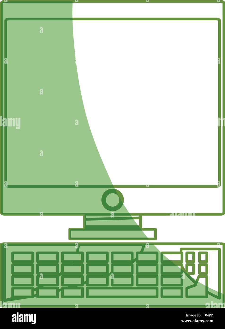 Desk computer technology Stock Vector Image & Art - Alamy