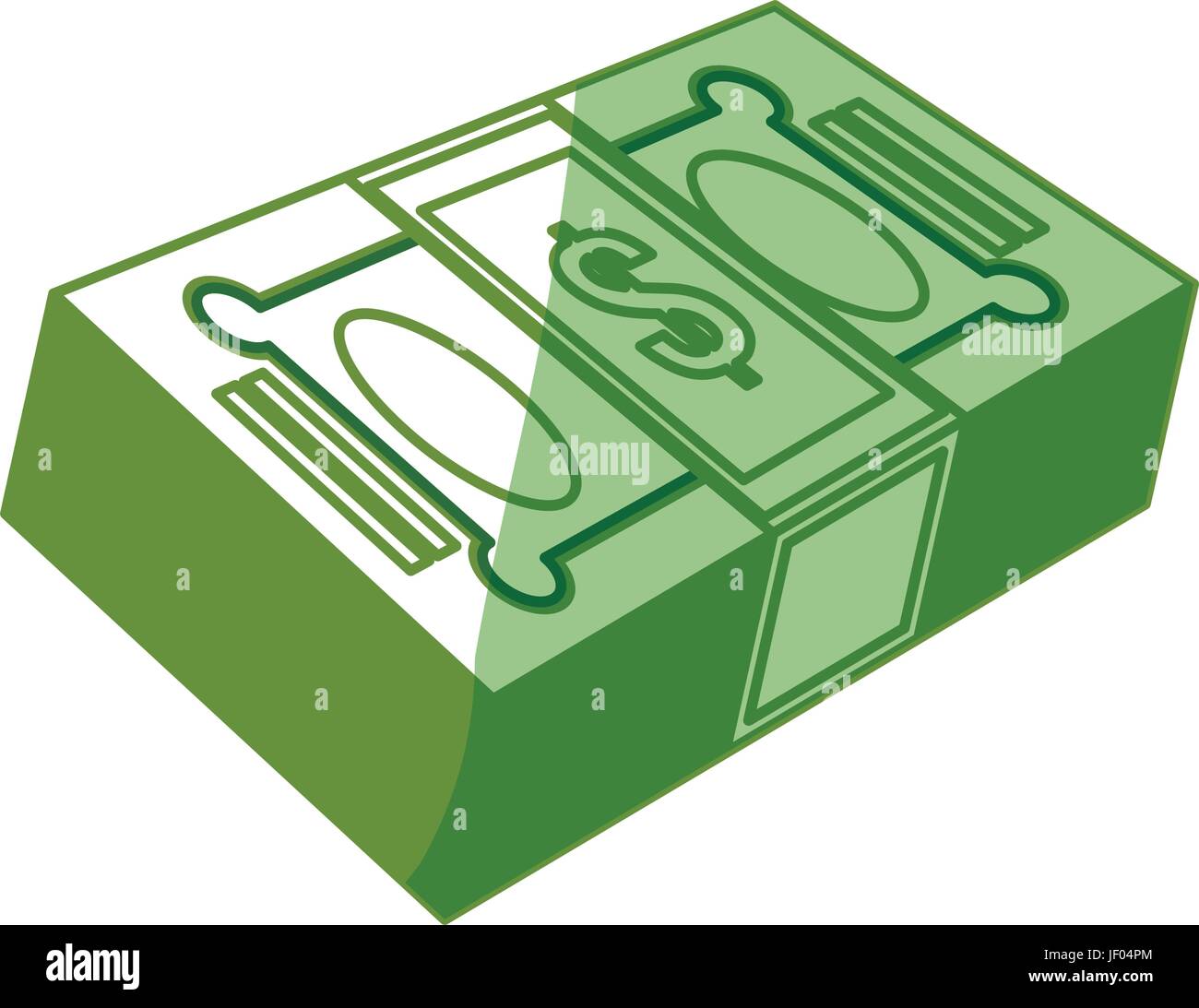 isolated green money bills Stock Vector Image & Art - Alamy