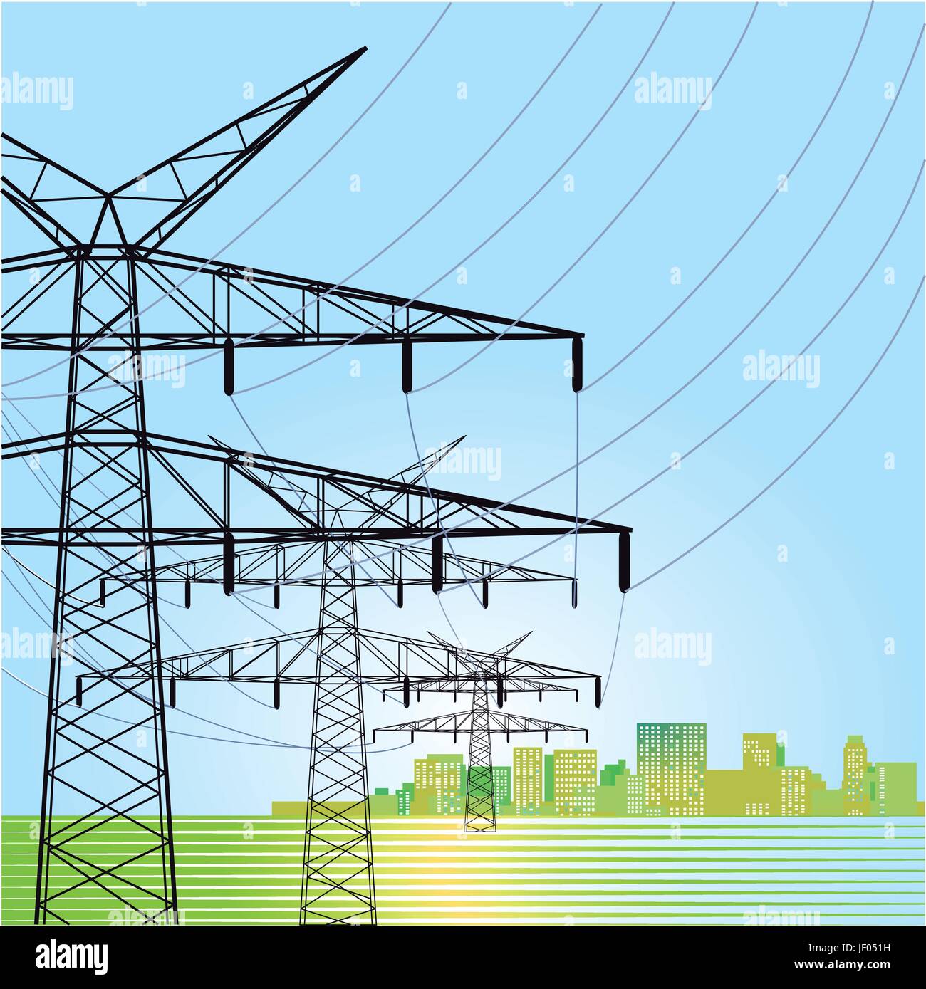 Pylons Stock Vector Images - Alamy